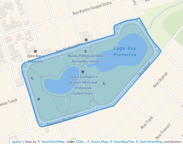 Parque do Lago Municipal de Palotina in Palotina | Map and Routes