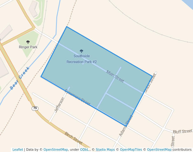 Southside Recreation Park #2 in Hannibal | Map and Routes
