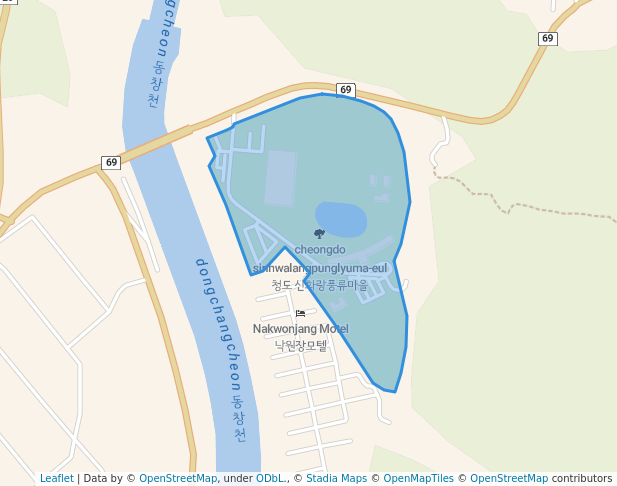 청도 신화랑풍류마을 in Cheongdo | Map and Routes