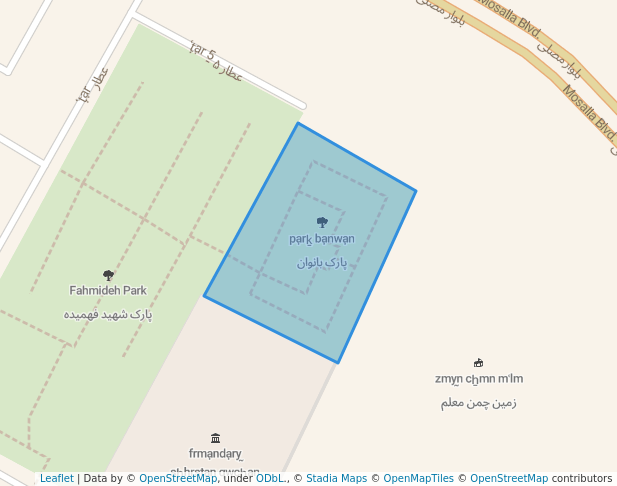 پارک بانوان in Quchan | Map and Routes