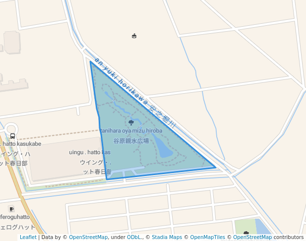 谷原親水広場 in Kasukabe | Map and Routes
