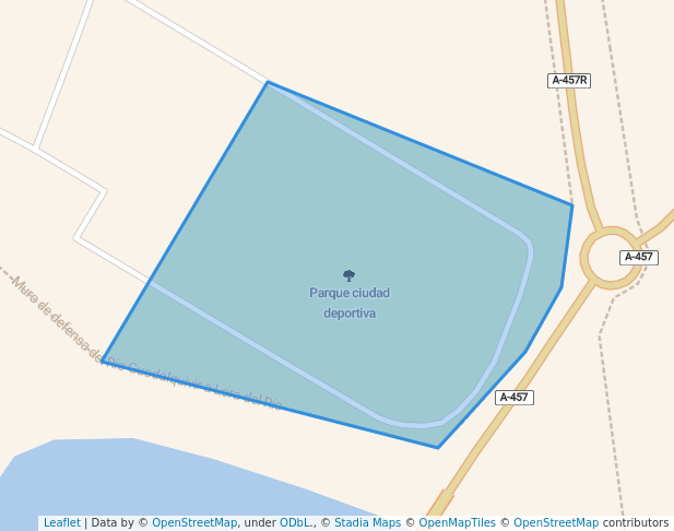 Parque ciudad deportiva in Lora del Río | Map and Routes