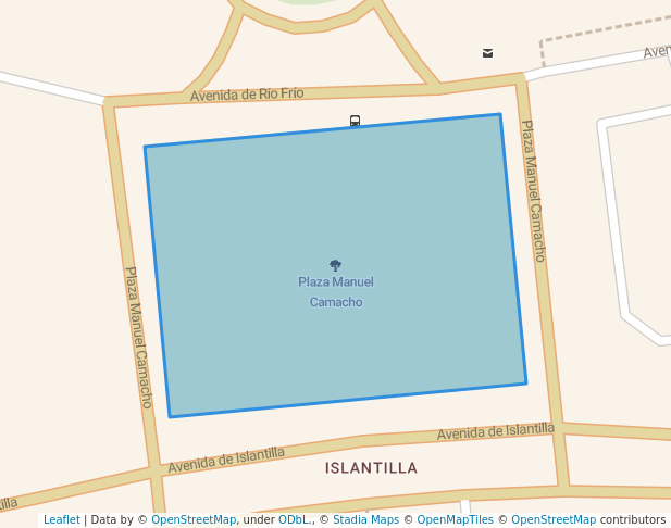 Plaza Manuel Camacho in Islantilla | Map and Routes