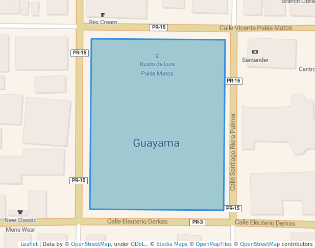 Plaza de Recreo de Guayama in Guayama | Map and Routes