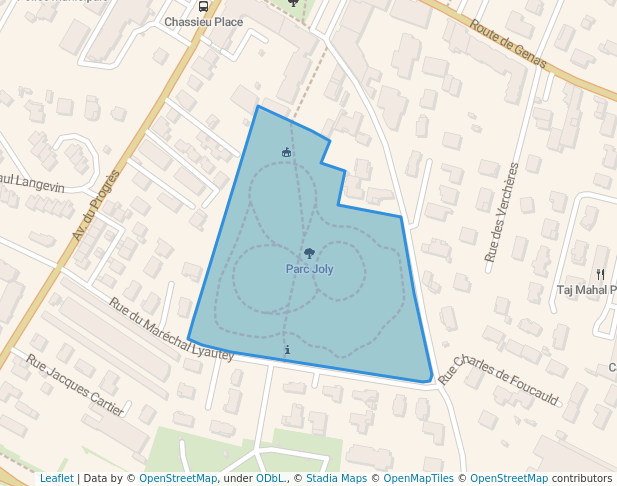 Parc Joly in Chassieu | Map and Routes