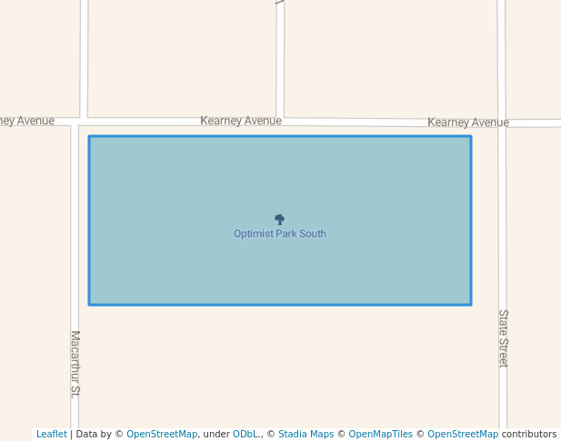 Optimist Park South in Raton | Map and Routes