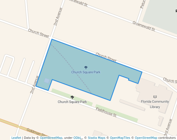 Church Square Park in Roodepoort | Map and Routes