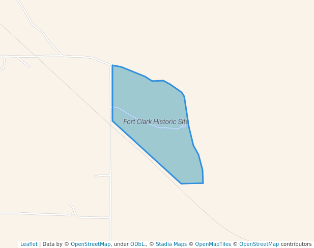 Fort Clark Historic Site in Center | Map and Routes