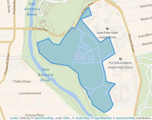 Mission Concepcion Sports Park in San Antonio | Map and Routes