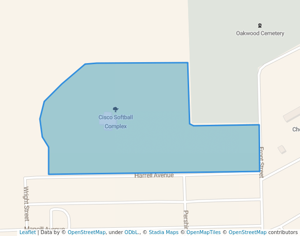 Cisco Softball Complex in Cisco | Map and Routes