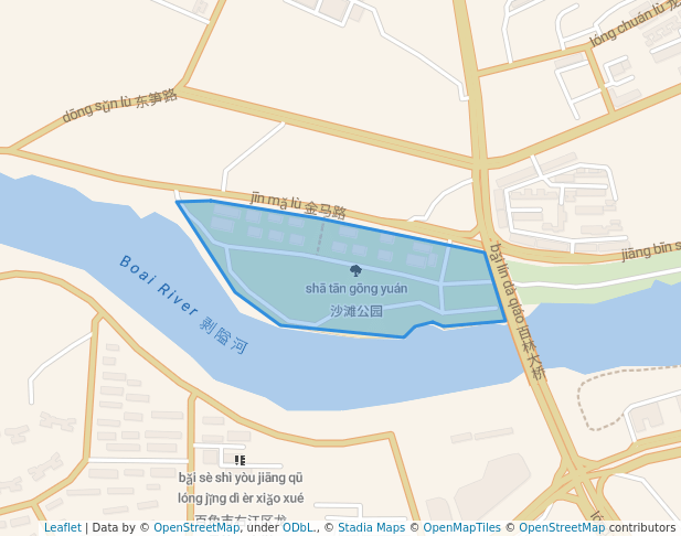 沙滩公园 in Bai Se Shi | Map and Routes