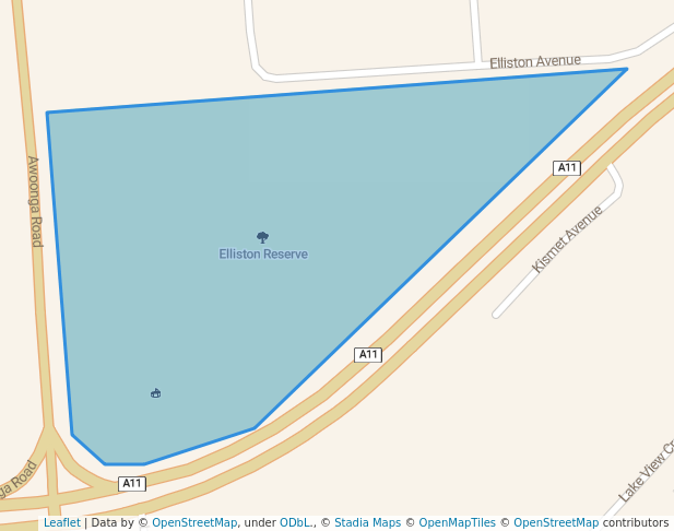 Elliston Reserve in Highbury | Map and Routes