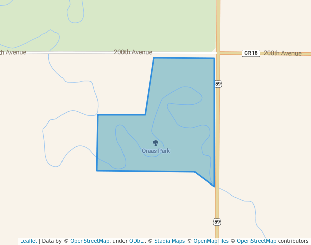 Oraas Park in Clarkfield | Map and Routes