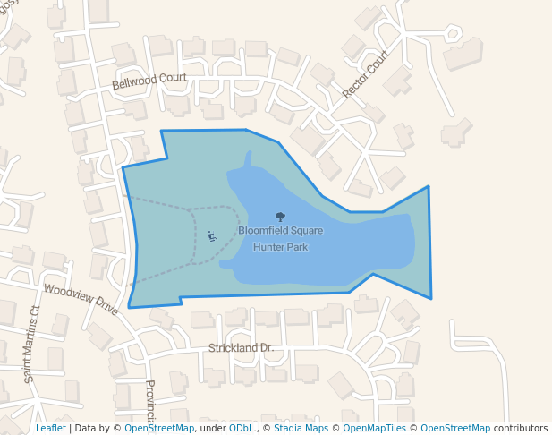 Bloomfield Square Hunter Park in Bloomfield Township | Map and Routes