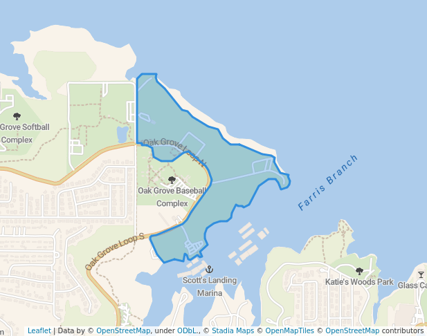 Oak Grove Park in Grapevine | Map and Routes