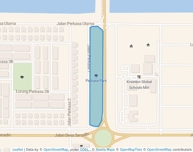 Perkasa Park in Miri | Map and Routes