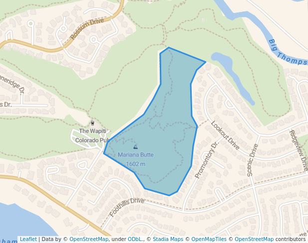 Mariana Butte Natural Area in Loveland | Map and Routes