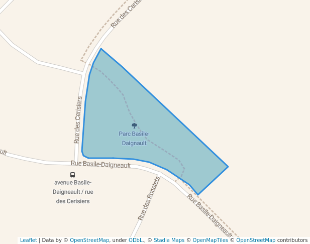 Parc Basile-Daignault in Saint-Basile-le-Grand | Map and Routes