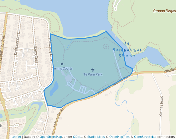 Te Puru Park in Beachlands | Map and Routes