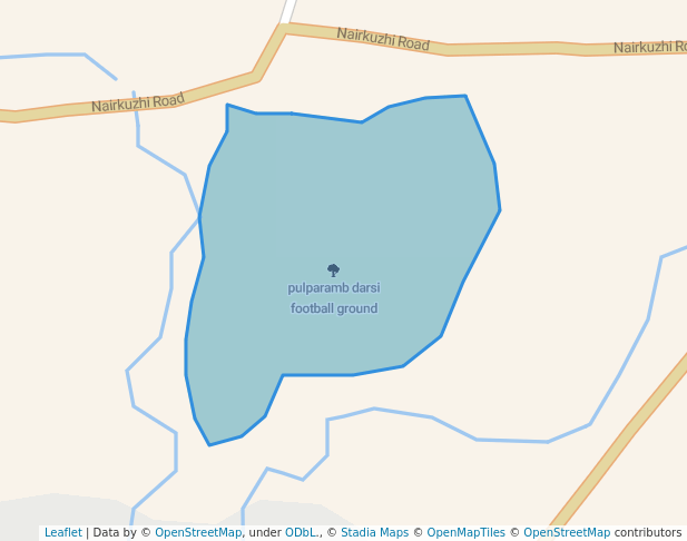 pulparamb darsi football ground in Thazhecode | Map and Routes