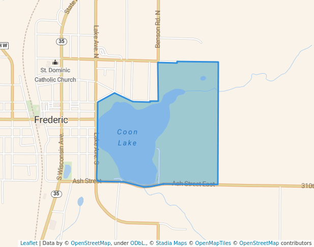 Coon Lake Park in Frederic | Map and Routes