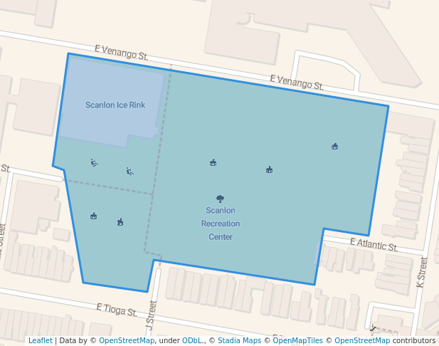 Scanlon Recreation Center in Philadelphia | Map and Routes