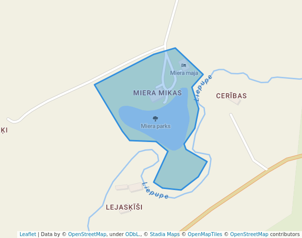 Miera parks in Lembuži | Map and Routes
