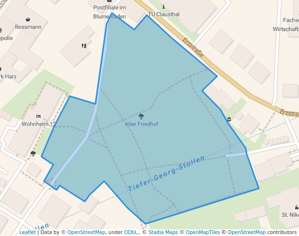Alter Friedhof in Clausthal-Zellerfeld | Map and Routes
