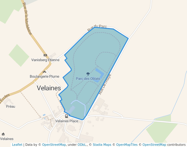 Parc des Oblats in Celles | Map and Routes
