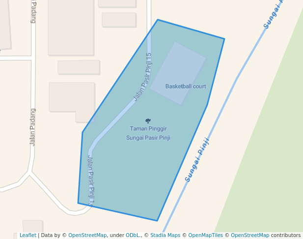 Taman Pinggir Sungai Pasir Pinji in Ipoh | Map and Routes