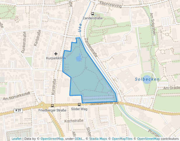 Südpark in Bad Nauheim | Map and Routes
