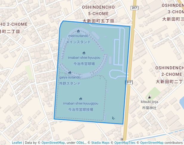 大新田公園 in Imabari | Map and Routes