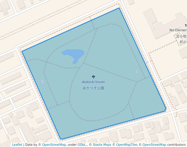 あかつき公園 in Tomakomai | Map and Routes