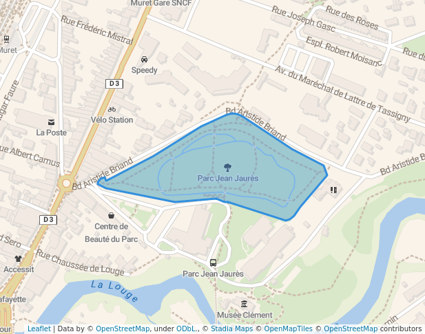 Parc Jean Jaurès in Muret | Map and Routes