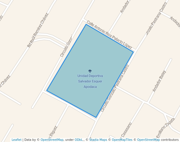 Unidad Deportiva Salvador Esquer Apodaca in Cuautla | Map and Routes