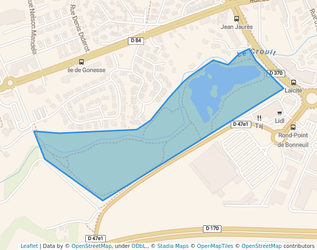 Prairie du Vignois in Gonesse | Map and Routes