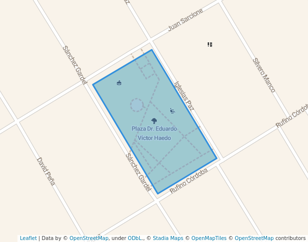 Plaza Dr. Eduardo Víctor Haedo in Don Orione | Map and Routes