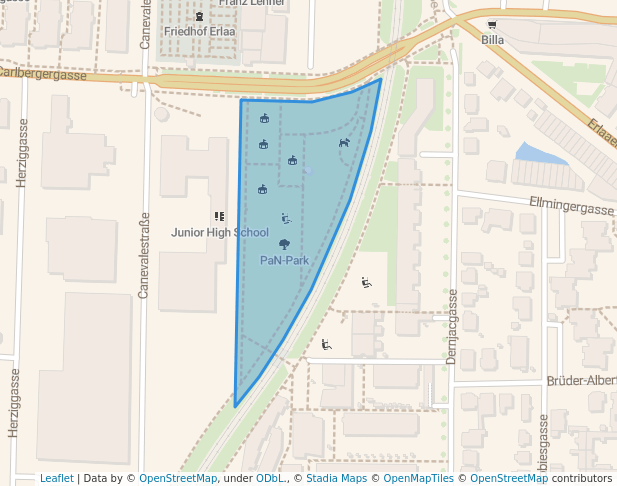 PaN-Park in Wien | Map and Routes