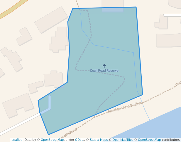 Cecil Road Reserve in Queenstown | Map and Routes