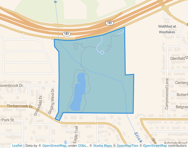 Tom Slick Park in San Antonio | Map and Routes