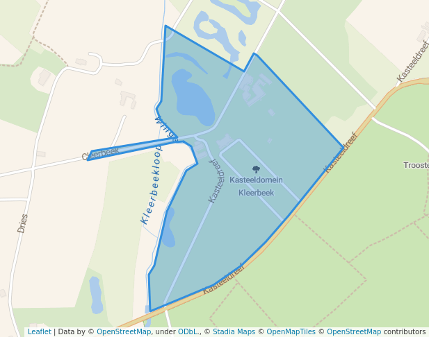 Kasteeldomein Kleerbeek in Tielt-Winge | Map and Routes