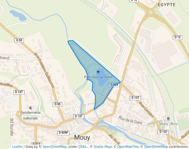 Parc Georges Sand in Mouy | Map and Routes