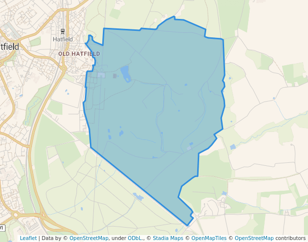 Hatfield Park in Hatfield | Map and Routes