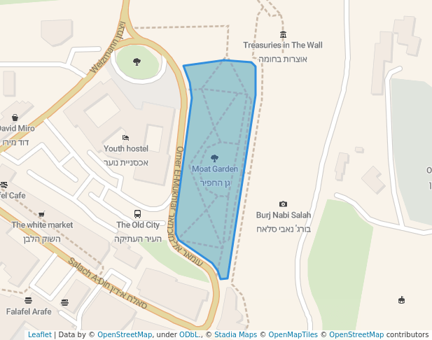 Moat Garden in Akko | Map and Routes