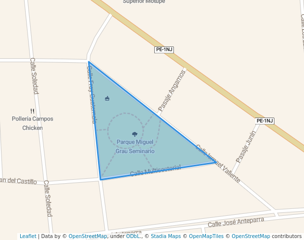 Parque Miguel Grau Seminario in Motupe | Map and Routes