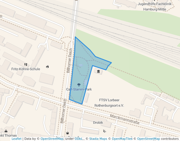 Carl-Stamm-Park in Hamburg | Map and Routes