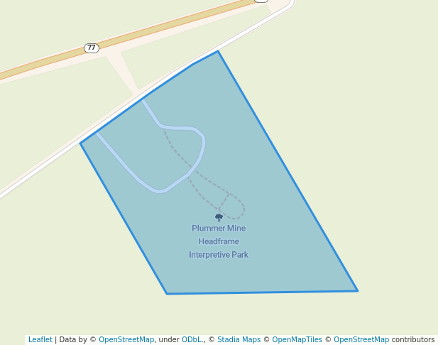 Plummer Mine Headframe Interpretive Park in Montreal | Map and Routes