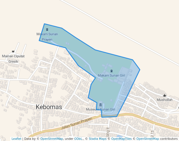 Taman Wisata Religi Sunan Giri in Kebomas | Map and Routes