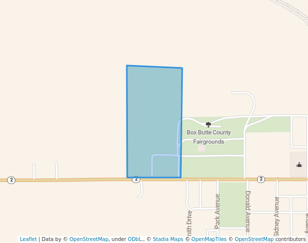 Box Butte County Fairgrounds in Hemingford | Map and Routes