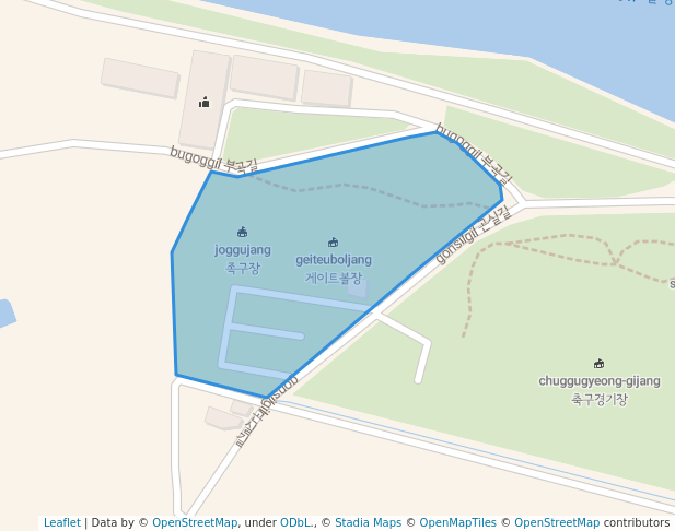 안강생활체육공원 in Gyeongju | Map and Routes